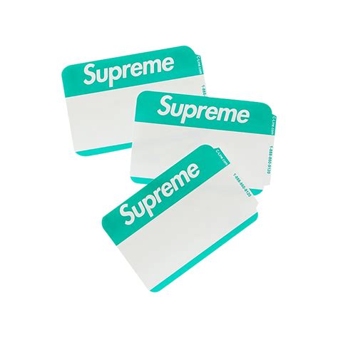 슈프림 네임 배지 스티커 100장 그린 솔드아웃 슈프림