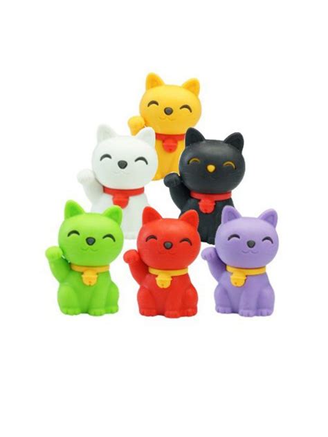 60 Maneki Neko Iwako Erasers