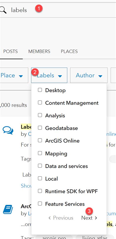 List Of Community Labels That We Can Subscribe To Esri Community