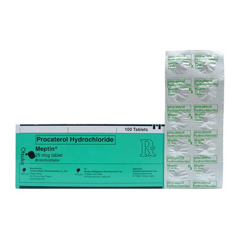 Meptin Procaterol Hydrochloride 25mcg Tablet 1s Price In The