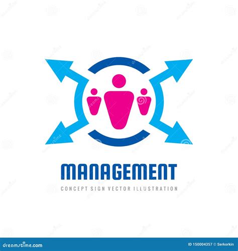 Management Vector Logo Design Hr Concept Sign Business Symbol Stock Vector Illustration Of