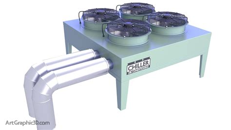 Industrial Rooftop Chiller 3d Model Download