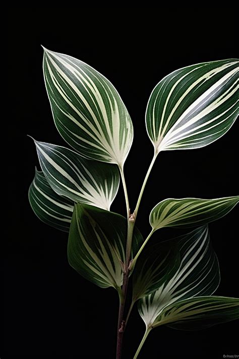 An Image Of Leaves And Stems On A Black Background Wallpaper Image For