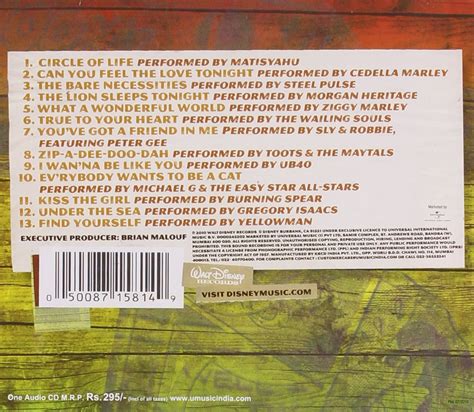 Compartilhando Reggae Desde 24 07 2012 The Disney Reggae Club 2010 Compilation