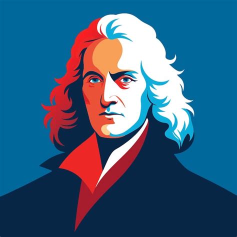 Isaac Newton Vector Illustration Flat 2 Premium Ai Generated Vector