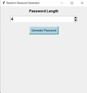 Random Password Generator In Python Gui Tkinter Askpython