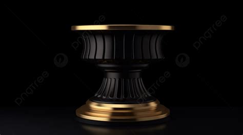 3d 렌더링에서 검은색과 금색 받침대가 있는 격리된 검정색 배경 장면 모형 최소한의 장면 연단 모형 배경 일러스트 및 사진 무료 다운로드 Pngtree