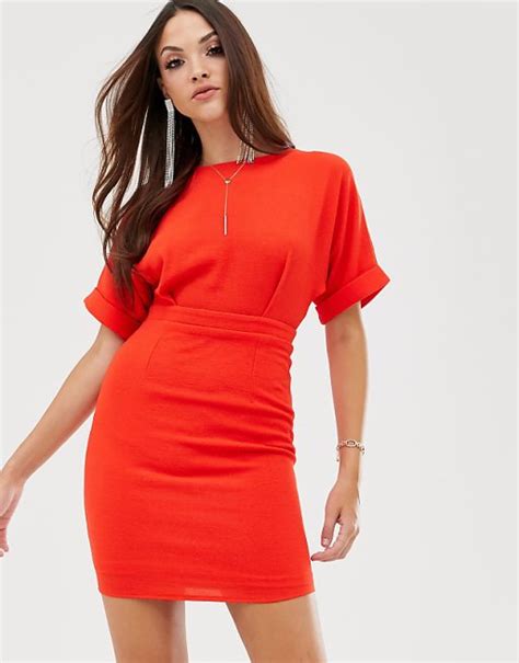 Asos Design Minikleid In Rot Asos