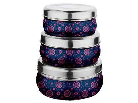 BLUE ENAMEL PRINTED BELLY BOX A At Rs Set In New Delhi ID