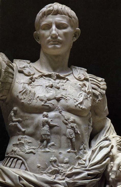 Marble Statue Of Emperor Augustus Caesar Outdoor Art