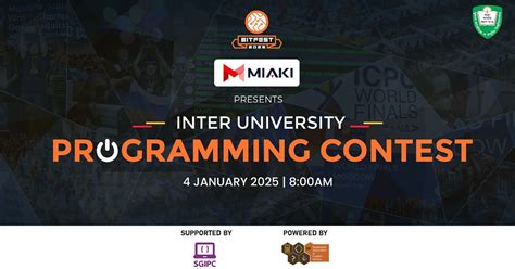 Miaki Presents Inter University Programming Contest Bitfest 2025 Khulna University Of