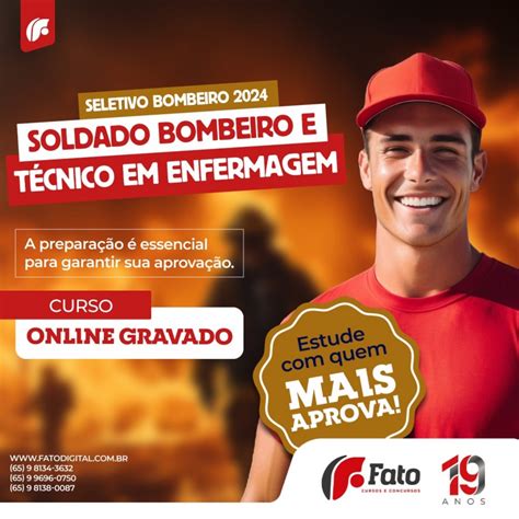 Bombeiros 2024 TÉcnico De Enfermagem Gravado Fato Cursos E Concursos