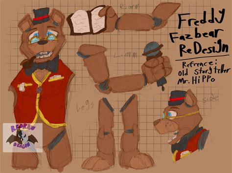 Freddy Redesign Ref Sheet By Nezzathestarwing On Deviantart