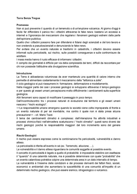 Terra Senza Tregua Riassunto Docsity
