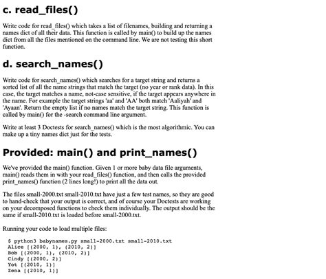Names Data Structure We Ll Say That The Names Dict Chegg Com