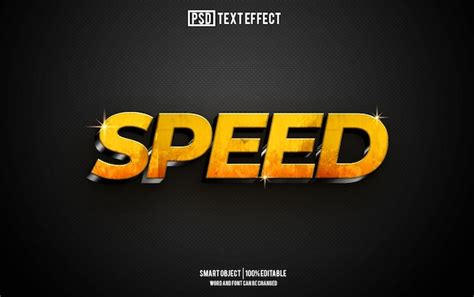 Premium Psd Speed Text Effect Font Editable Typography 3d Text