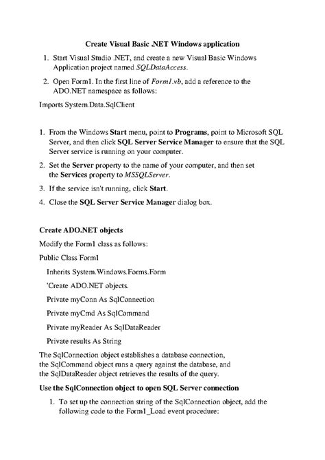 create visual basic windows application create visual basic