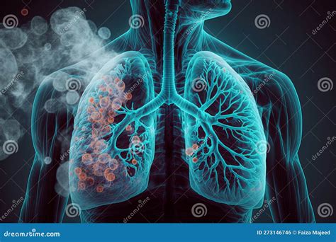Human Lung Model Illness Lung Cancer And Lung Disease Generative Ai