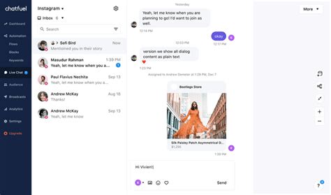 Facebook Messenger Automation Chatfuel