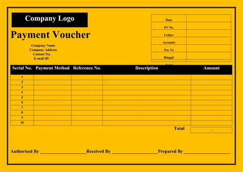 Cash Payment Voucher Template Free Download In Word Docx