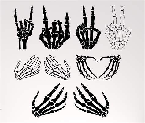Skull Svg Skeleton Middle Finger Svg Vector Cut File For Cricut