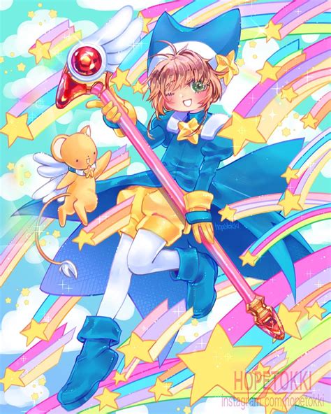 I Redrew Clamps Illustration Of Sakura 🌈⭐️ This Is One Of My Fav Clamp