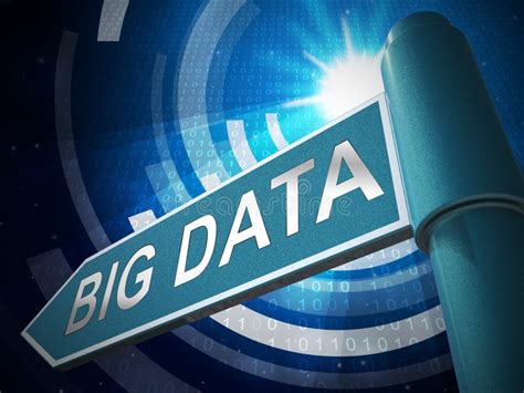 Bigdata Flow Stream Of Big Data 2d Illustration Stock Illustration