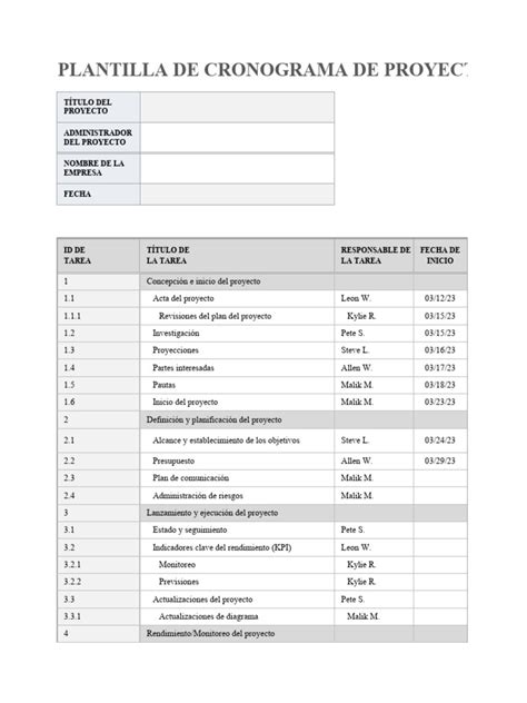 Ic Project Timeline Gantt Chart Template For Excel 11412 Es Pdf Tecnología