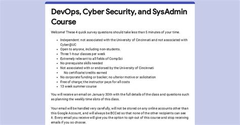 Free Summer Devops Cyber Security And Sysadmin Bootcamp Rcincinnati