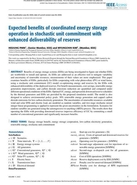 Pdf Expected Benefits Of Coordinated Energy Storage Operation In