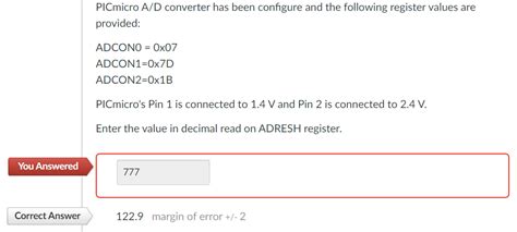 Solved Picmicro A D Converter Has Been Configure And The