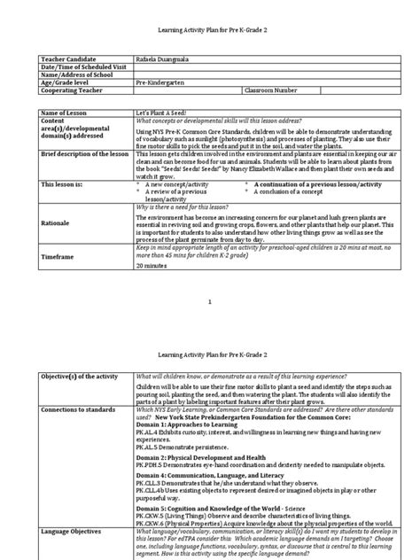 Lesson Plan 3 Curriculum Pdf Behaviorism Psychology