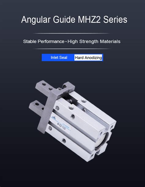 Angular Guide Mhz2 Series Pneumatic Cylinder Double Acting Air Compress