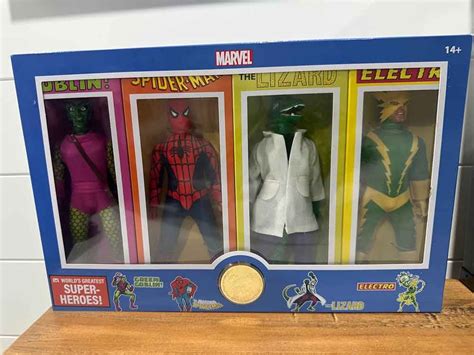 Mego 50th Anniversary Mighty Marvel 4 Pack In Hand Images