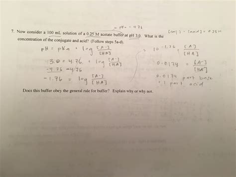 Solved 7 Now Consider A 100 Ml Solution Of A 0 25 M Acetate