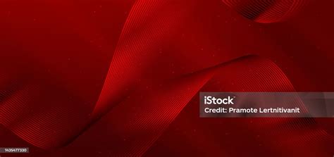 짙은 빨간색 배경에 겹치는 추상적인 고급 빛나는 선이 곡선입니다 0명에 대한 스톡 벡터 아트 및 기타 이미지 0명 3차원 형태 가리기 Istock