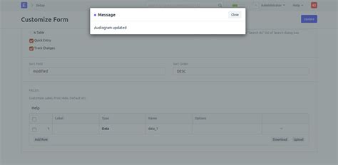 field import in customize form not working customization frappe forum