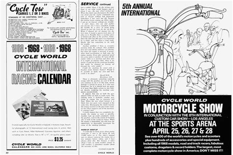Advertisement Cycle World Motorcycle Show Cycle World FEBRUARY 1968