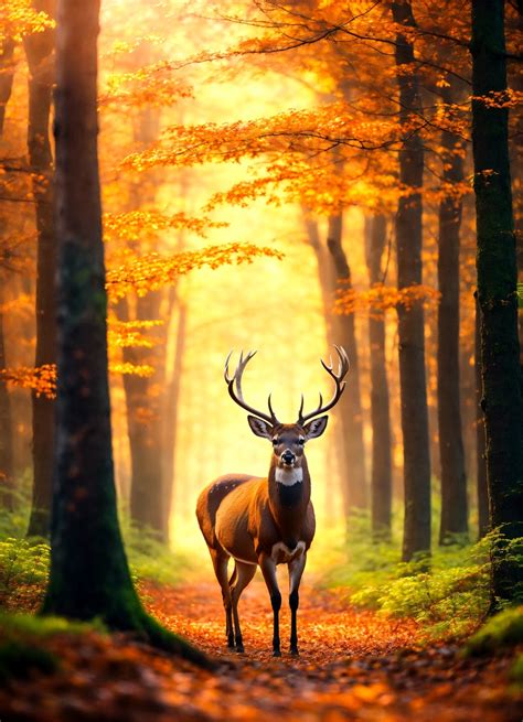 Download Ai Generated Deer Forest Royalty Free Stock Illustration