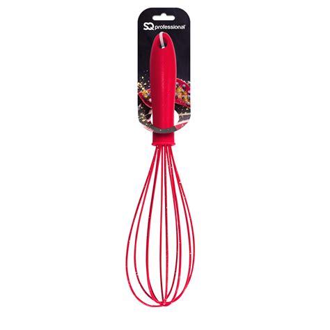 Sq Professional 10233 Speckled Silicone Whisk Red 7x31cm