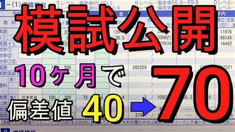 【受験】早稲田大学に10ヶ月で逆転合格した際の模試の成績を1年分全て公開します。 Youtube