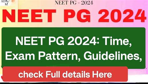 Neet Pg 2024 Time Exam Pattern Guidelines And More For June 23 Exam