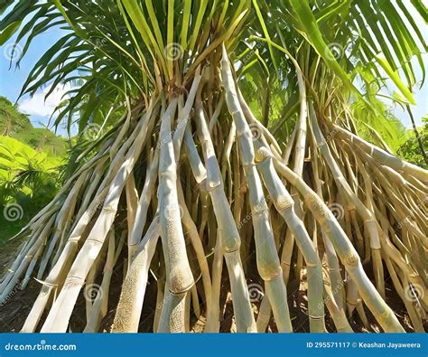 Pandanus Tree Silhouette Cartoon Vector 49198447