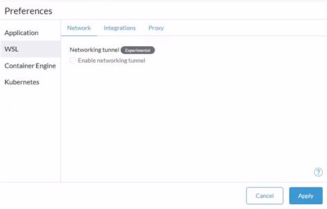 Preferences Extra Padding In Wsl Network And Integrations Tabs · Issue