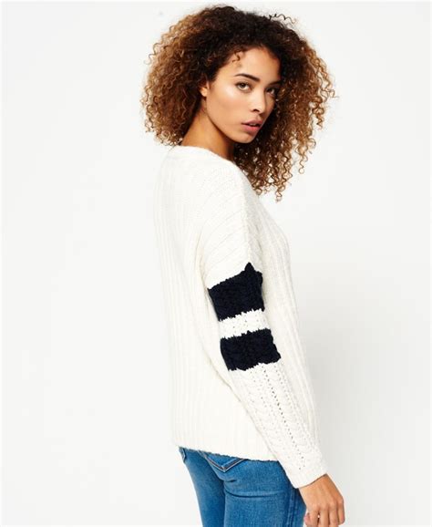Superdry Varsity Kuschelpullover Damen Damen Pullover Und Cardigans