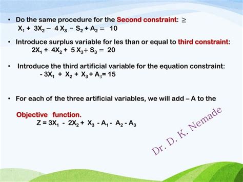Simplex Method Slack Surplus And Artificial Variable Pdf