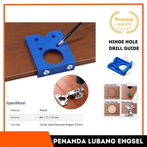 Jual Hinge Hole Drill Guide Jig Mal Panduan Lubang Bor Engsel 35 Mm Jig