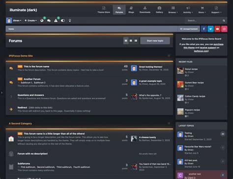 IPS Suite Illuminate Dark XenForo Nulled Community