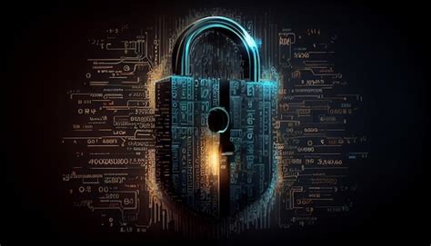 Abstract Cybersecurity Binary Code Big Data Technology Background With