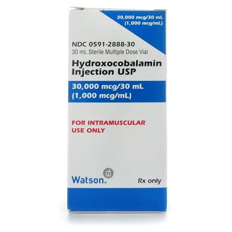 Hydroxocobalamin B12 1000mcg Ml Injection 30ml Mdv Mcguff